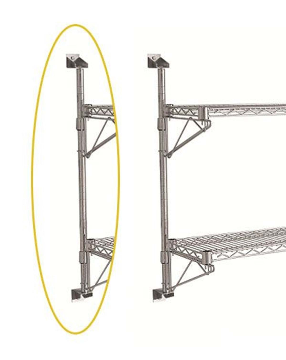Eclipse Chrome Wire Shelving Wall Post Set — The Storage Bay