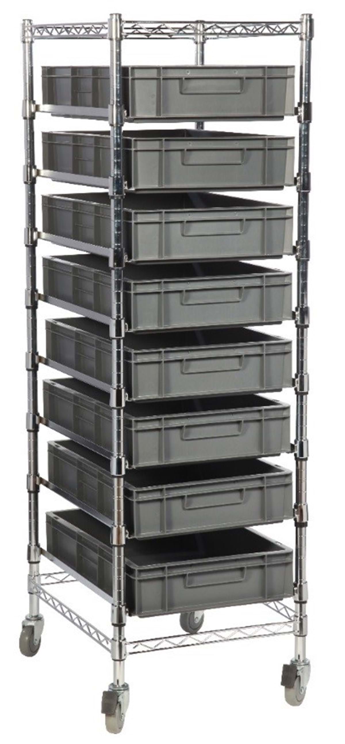 Eclipse Chrome Wire Euro Box Cart (For 120mm box)