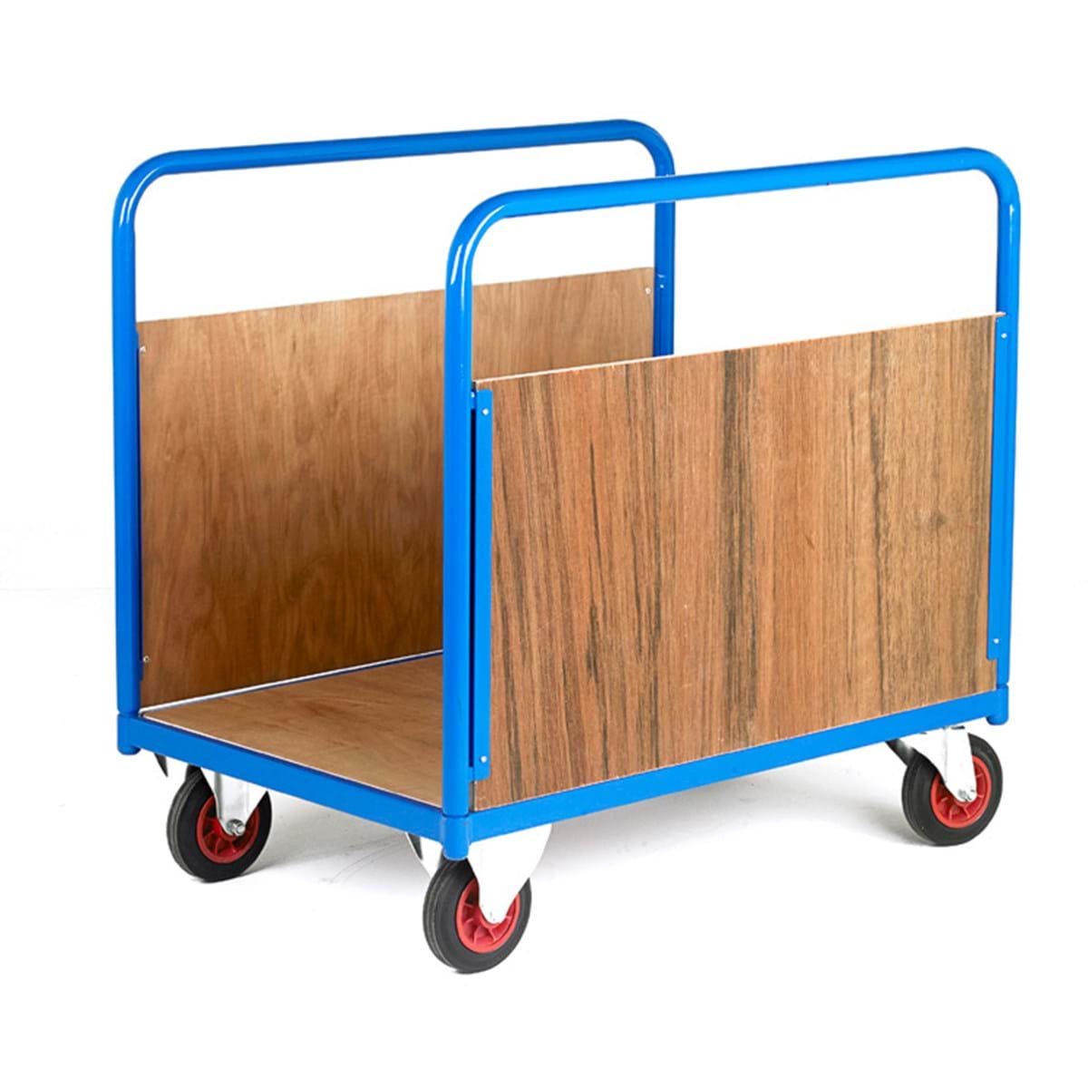 500 Series Platform Trolley - Long Goods Straight Timber Sides