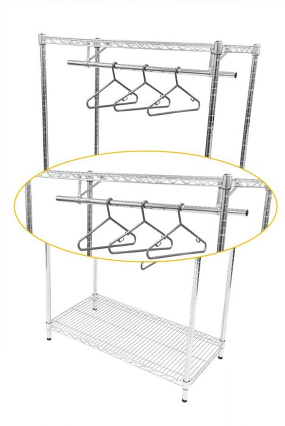 Eclipse Chrome Wire Garment Rails — The Storage Bay